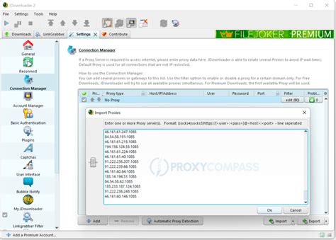 Setting Up And Using Proxy Servers In Jdownloader 2 Proxycompass