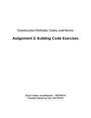 Building Code Exercises For Construction Methods Course Hero