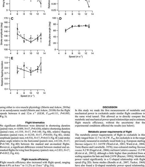 Flight Kinematics In Relation To Flight Speed In Masked Closed Download Scientific Diagram