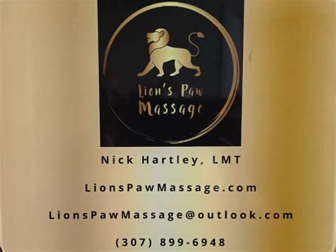 Book A Massage With Lions Paw Massage Cody Wy 82414