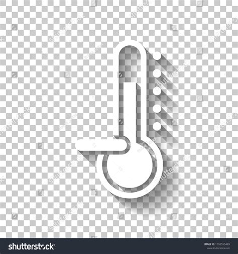 Thermometer Cold Subzero Temperature White Icon Stock Vector Royalty Free 1103555489