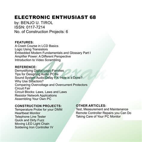 Electronic Enthusiasts Issue 68 Alexan