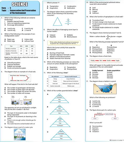 Koleksi Soalan Sains SPM