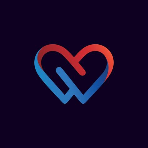 Premium Vector Double Heart Logo Design