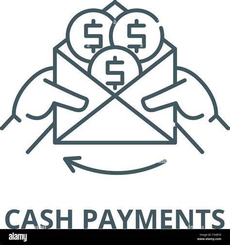 Cash Payments Line Icon Vector Cash Payments Outline Sign Concept