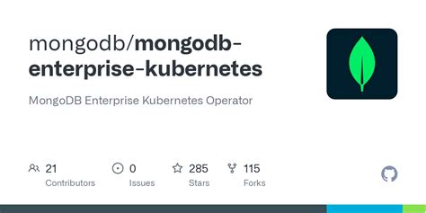 GitHub Mongodb Mongodb Enterprise Kubernetes MongoDB Enterprise Kubernetes Operator