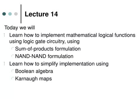 Ppt Lecture 14 Powerpoint Presentation Free Download Id9457863