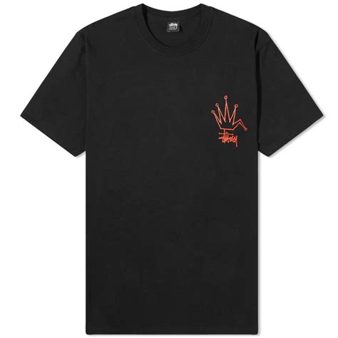 Stussy Broken Crown Logo T Shirt Black End Kr