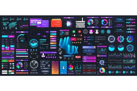Dark Ui Elements Kit For Web And App Design