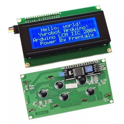 Display Lcd 20x4 2004 I2c Backlight Azul Escrita Branca Arduino