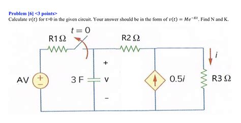 Solved Problem [6] ️ ﻿points Calculate V T ﻿for T 0 In