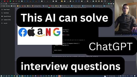 Chatgpt Can Solve Faang Interview Questions Youtube