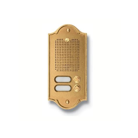 PUSH BUTTON PANEL FOR INTERCOM NAMES MOD PLM O IN NATURAL BRASS