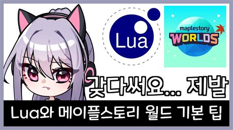 메이플스토리 월드 갖다써요 제발 Lua와 메이플스토리 월드 기본 팁 Youtube