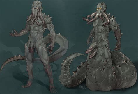 Rule 34 Cephalopod Cthulhu Cthulhu Mythos Demon Digital Painting