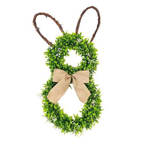 Lsljs Easter Bunny Wreath For Front Door Easter Decorations 20 Inch