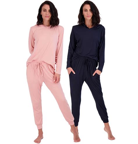 Real Essentials 4 Piece Womens Long Sleeve Pullover Hoodie Henley