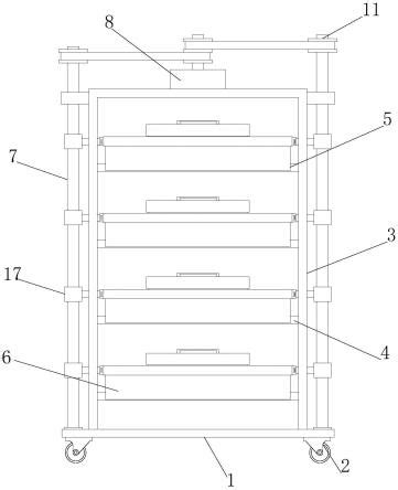一种黑水虻养殖用多层自动化养殖架的制作方法 2