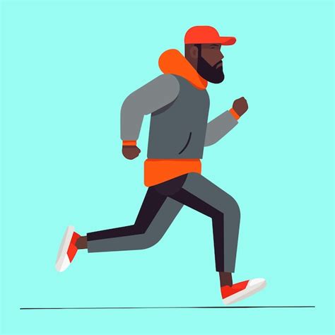 Premium Vector Man Running Vector Illustration Running Man In Flat Style