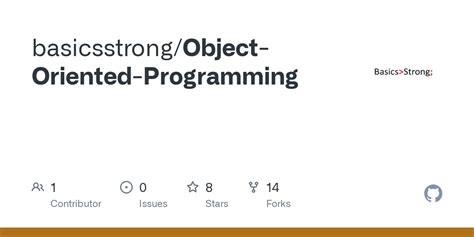 Github Basicsstrongobject Oriented Programming