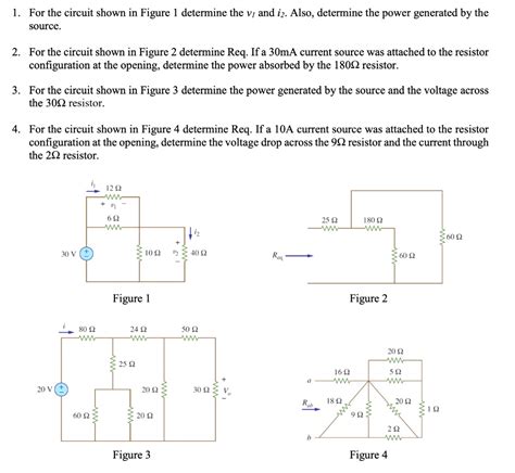 Solved For The Circuit Shown In Figure 1 Determine The Voltage Vi And Current I2 Also