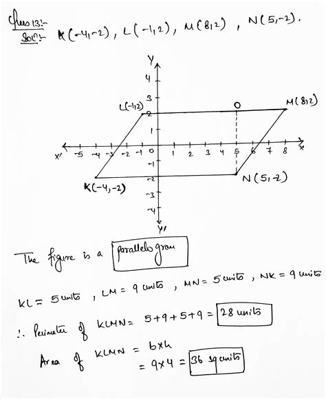 Solved COORDINATE GEOMETRY Graph Each Figure With The Given Vertices And Course Hero