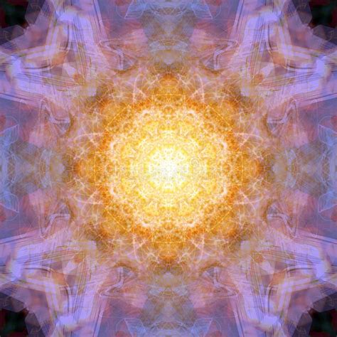 Premium Light Code Mandala Technology Pattern Tile Pavement Pink Yellow Code Stock Image Image