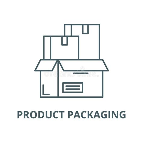 Product Packaging Line Icon Concept Product Packaging Flat Vector Symbol Sign Outline