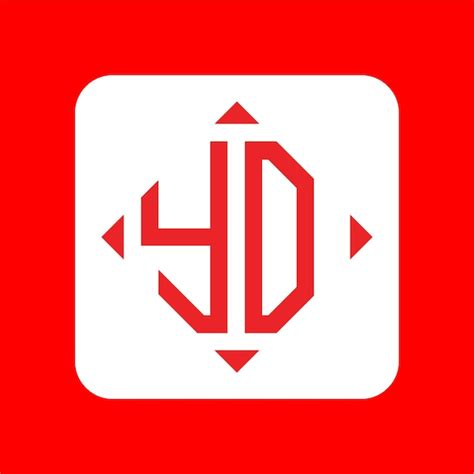 창의적인 초기 문자 Yo 로고 디자인 프리미엄 벡터