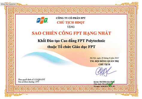 Khối Đào tạo Cao đẳng FPT Polytechnic được trao Sao Chiến công FPT hạng Nhất