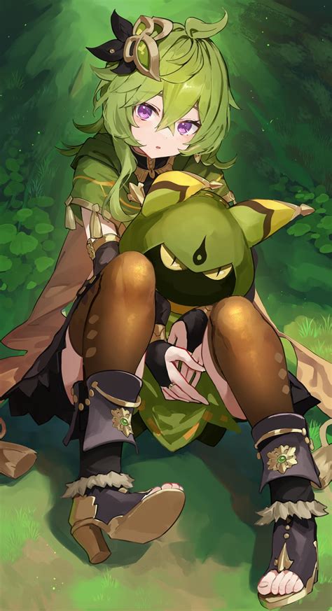 Collei And Cuilein Anbar Genshin Impact Drawn By Amagasa Yun Danbooru