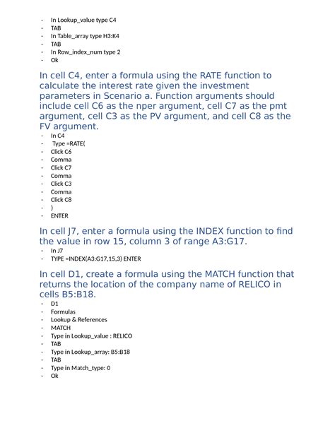 SOLUTION Excel Module Docx Studypool