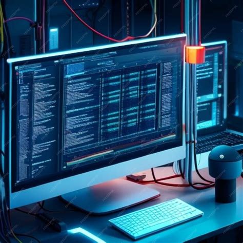 Premium Ai Image Software Development Background With Codding Ai