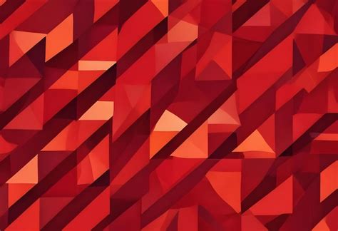 A Red Abstract Pattern With Triangles And A Red Square Premium Ai