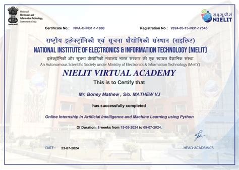 Boney Mathew On Linkedin Nielit Ai Python