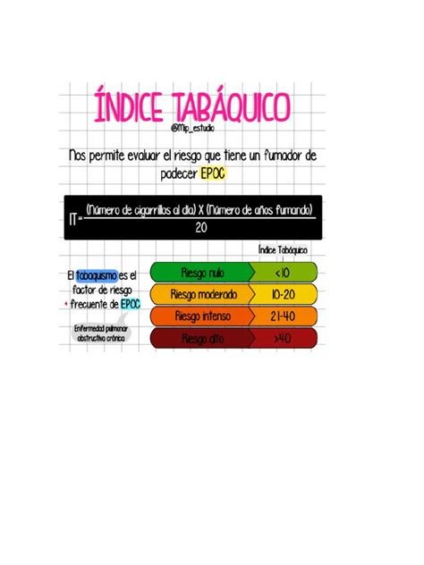 Tabla Índice Tabáquico Pdf