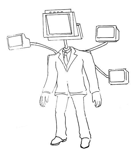 Toalete Colorido Big Tv Man Skibidi Se Divertindo Com Crian As