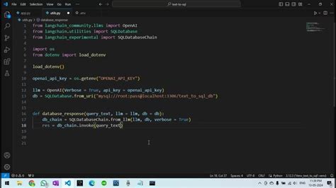Text To Sql Chatbot Langchain Openai Youtube