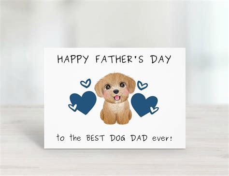 Printable Fathers Day Card From The Dog Happy Fathers Day Card