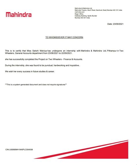 Sakshi Malviya On Linkedin Internship Mahindraandmahindra