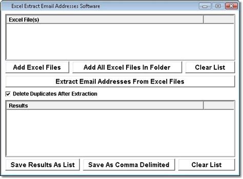 Excel Extract Email Addresses Software Main Window Sobolsoft Extract Emails In One Or Many