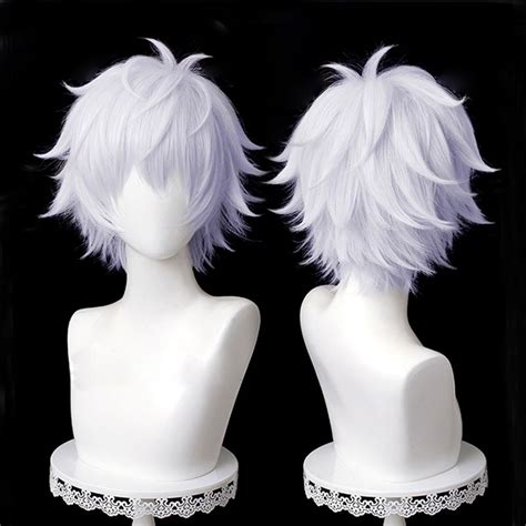 Misscoo Hunter X Hunter Killua Zoldyck Wig Short Men Wig Cosplay Silver