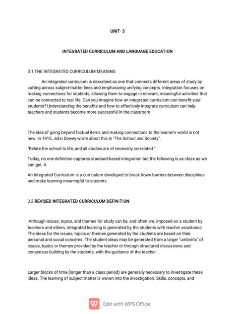 Integrated Curriculum In Language Education Pdf Curriculum Learning