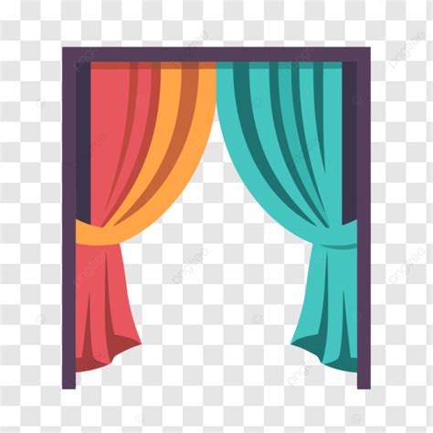 화려한 커튼이 문을 열다 벡터 삽화 흰색 배경에 커튼의 단순한 다채로운 아이콘 그림자 없음 Png 일러스트 및 벡터 에 대한 무료 다운로드 Pngtree