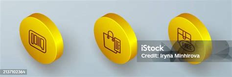 등각 선 바코드 쇼핑 목록 및 골판지 상자를 무료 기호 아이콘으로 설정합니다 벡터 3차원 형태에 대한 스톡 벡터 아트 및 기타 이미지 3차원 형태 교통 구매 Istock