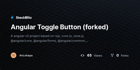 Angular Toggle Button Forked StackBlitz