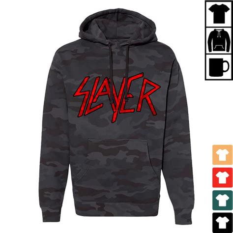 Slayer Merch Store Hell Awaits Camouflage Hoodie Newest Fashion Trends