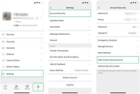 Freeze Account Safety Tools Wechat Safety Center