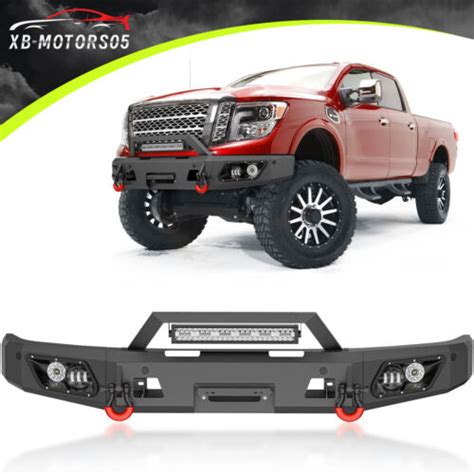 Front Bumper For 2016 2024 Nissan Titan Not For Xd With Led Lights