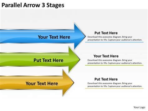 Business Diagram Parallel Arrow 3 Stages Consulting Diagram